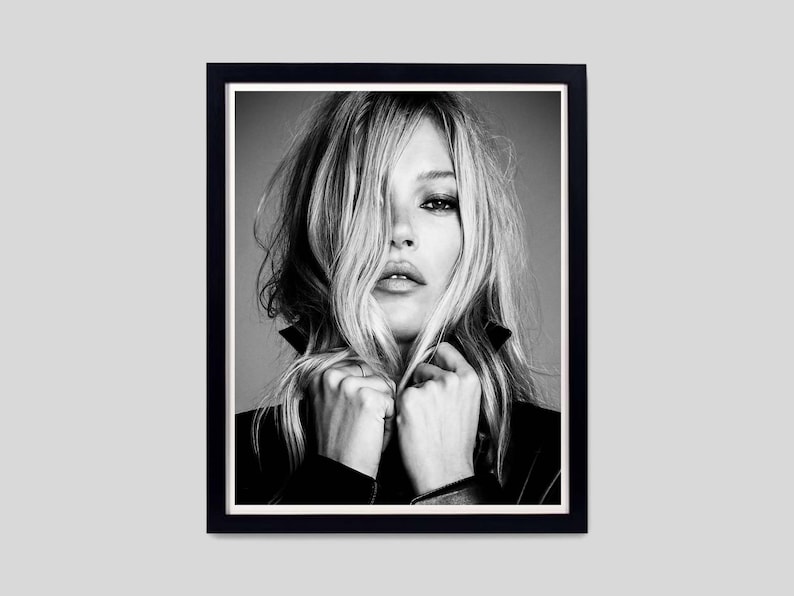 Kate Moss Black and White Fashion Print Vintage Poster Kate - Etsy