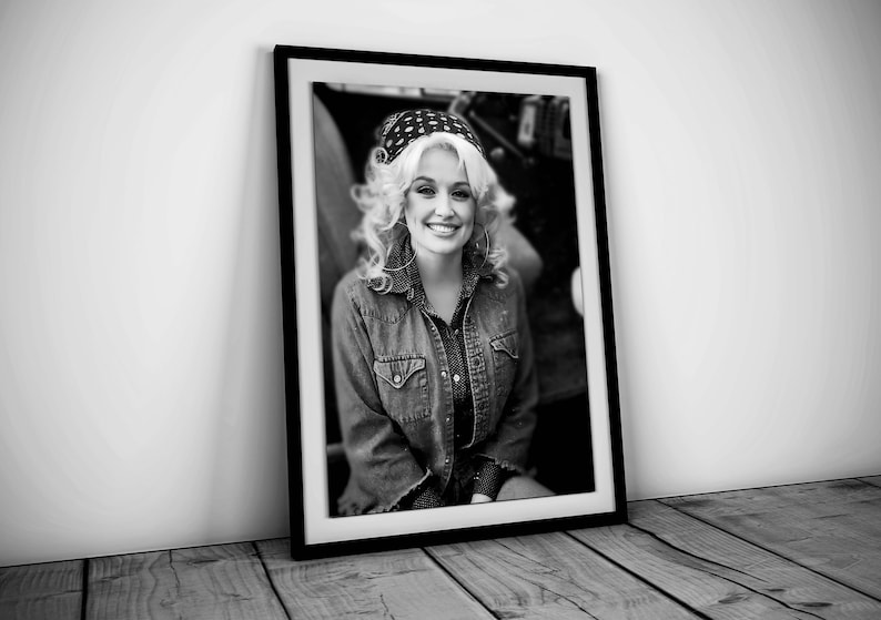 Dolly Parton Poster Black and White Dolly Parton Print - Etsy