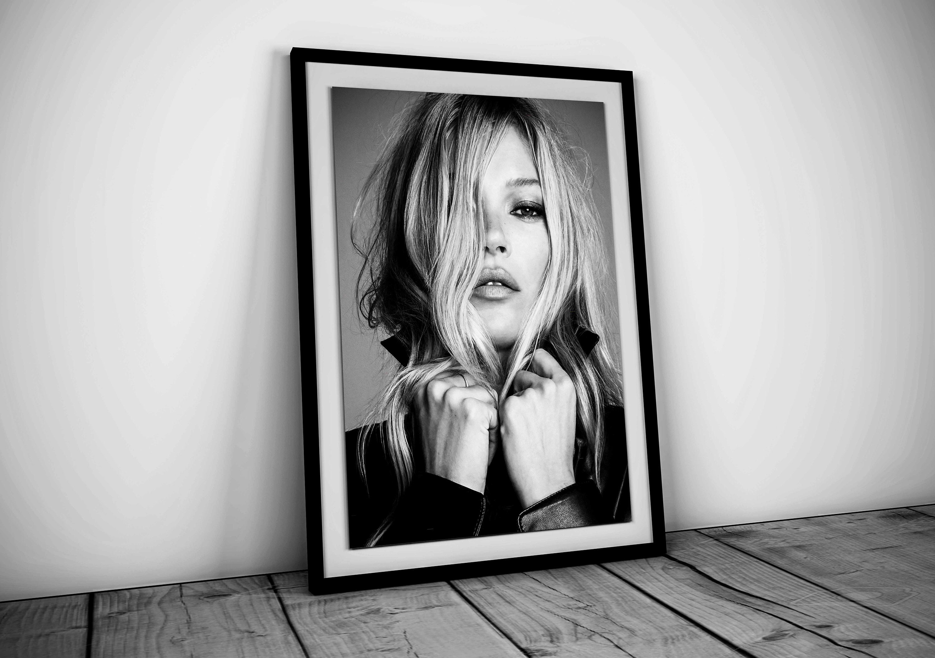 Kate Moss Black and White Fashion Print Vintage Poster Kate - Etsy