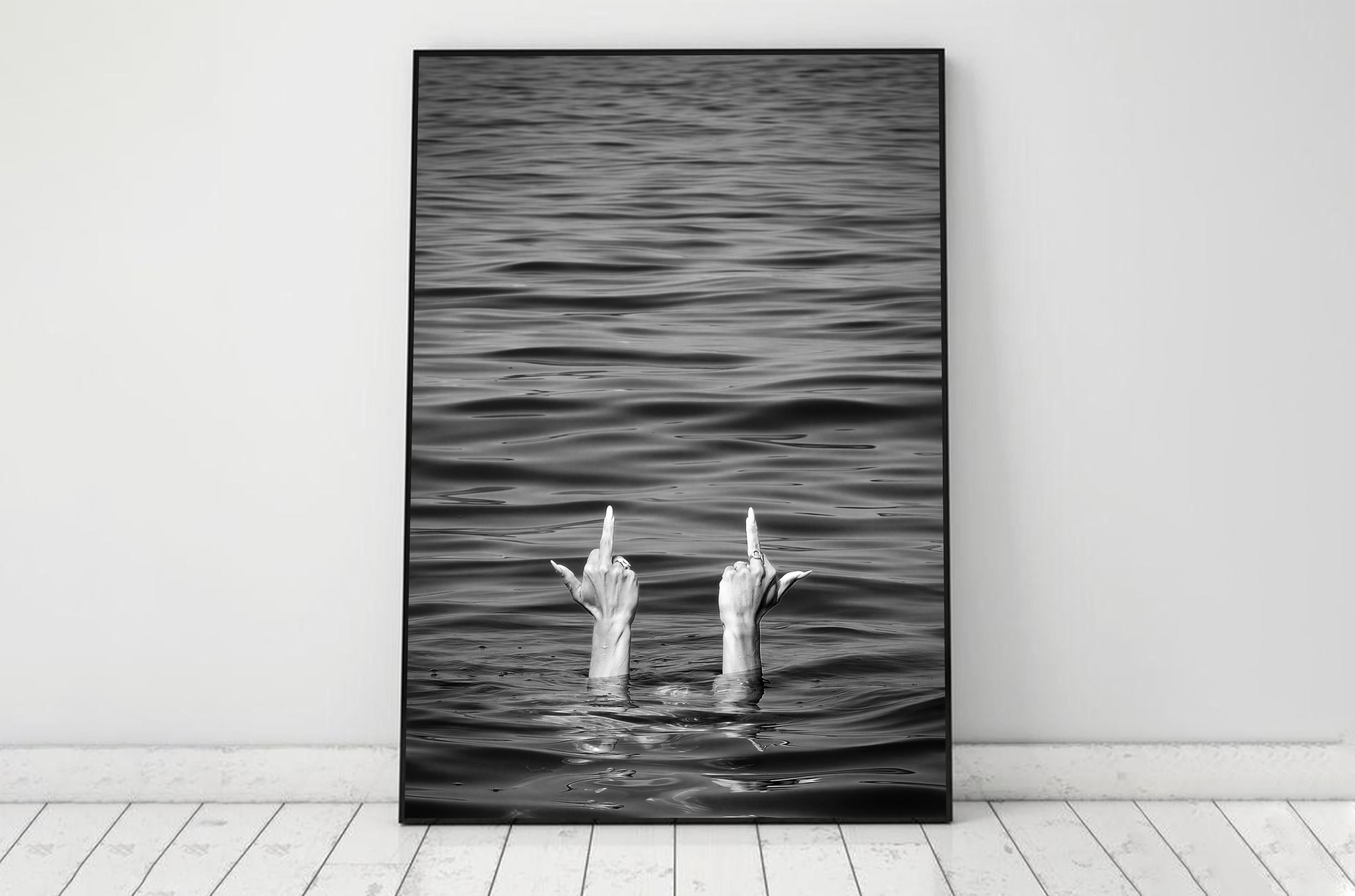 Middle Finger Poster, Black and White Feminist Art Print, Girls ...