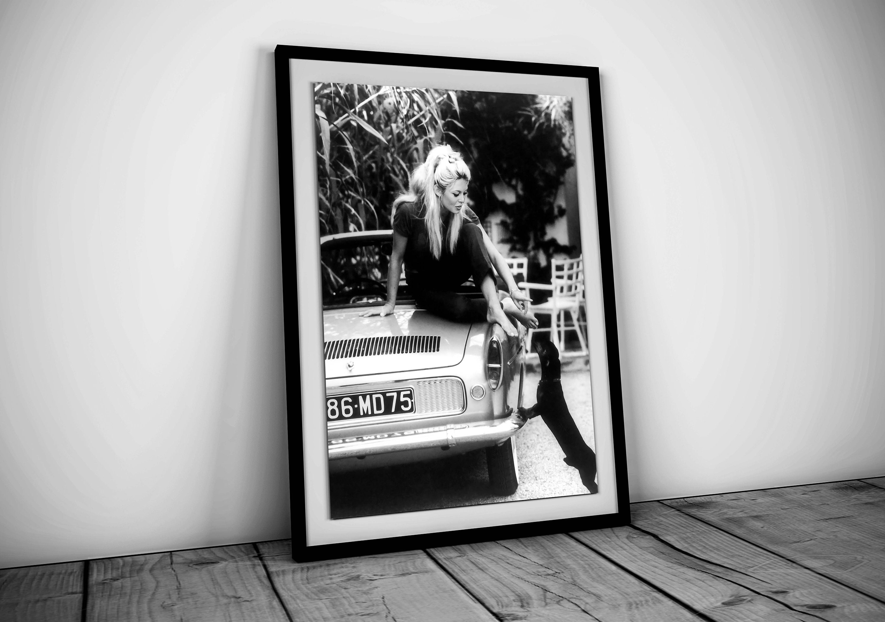 Brigitte Bardot on Vintage Car Poster sold by Pretrial Kirbie | SKU ...