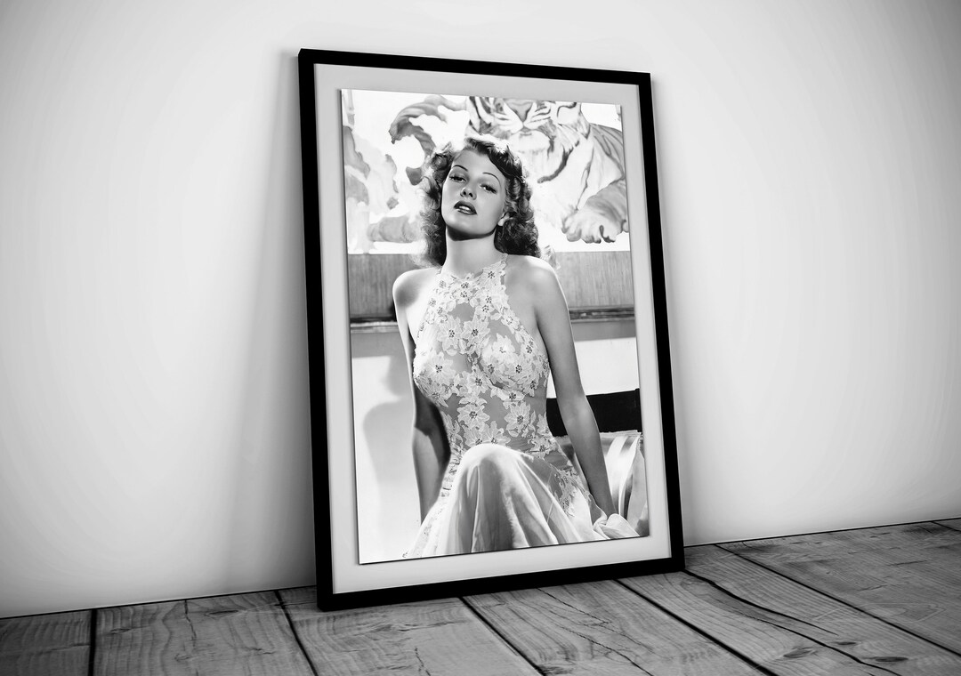 Rita Hayworth Fashion Poster, Black and White, Vintage Photography ...