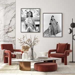 Rita Hayworth Fashion Poster, Black and White, Vintage Photography ...