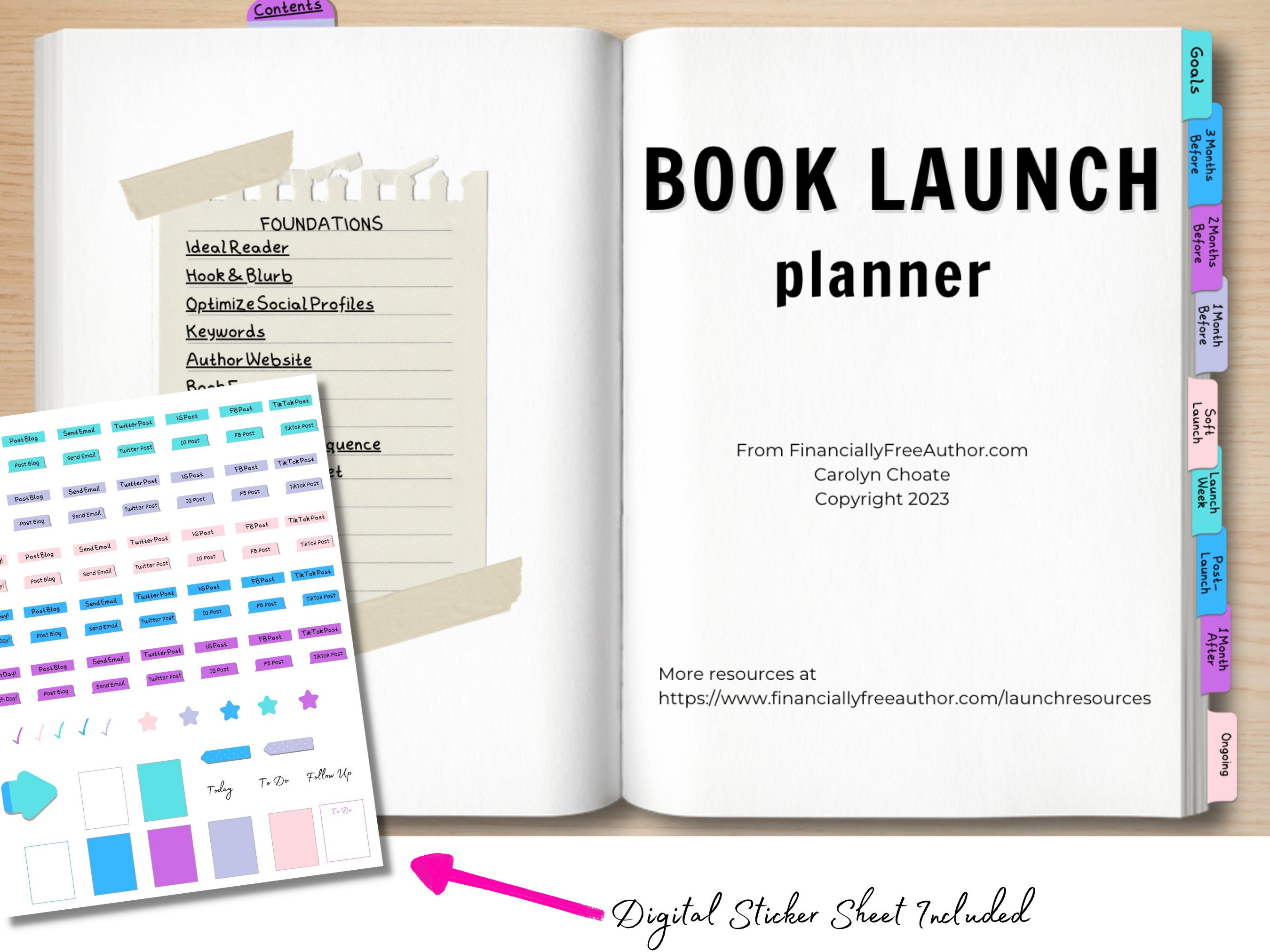 Book Launch Digital Planner for Authors UNDATED for Goodnotes ...