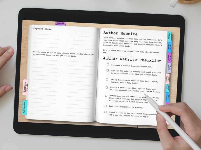 Book Launch Digital Planner for Authors UNDATED for Goodnotes ...