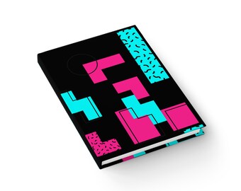 Abstract Black and White Pattern Hardcover Journal Matte, Back to ...