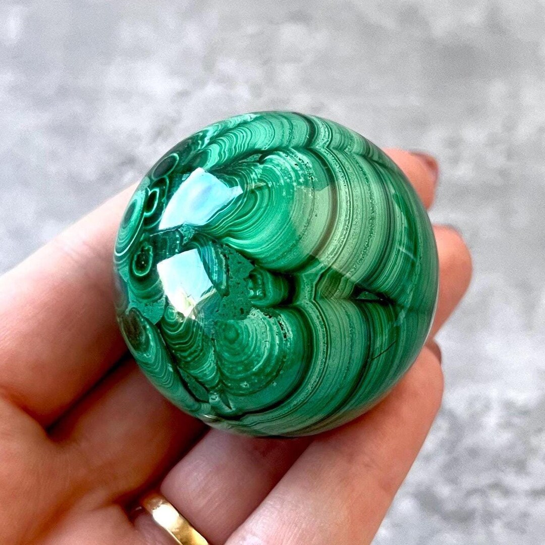 A+ MALACHITE Sphere With Beautiful Colouration and Patterns 201g ...
