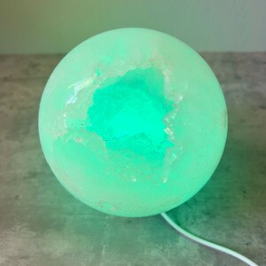 LED Wooden Base Stand Light With Remote for Crystal Spheres | RGB ...