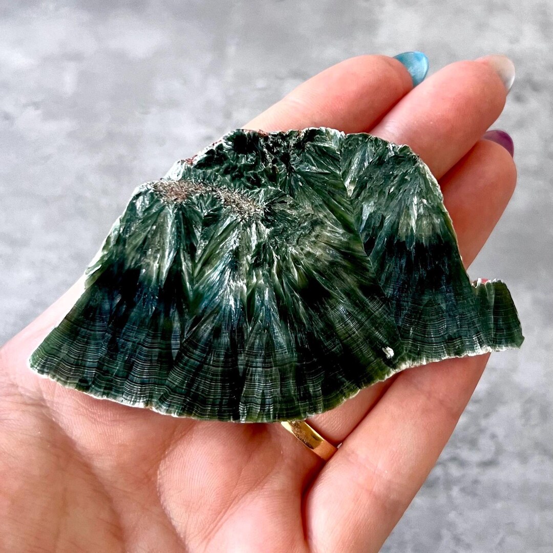 RARE A+ Seraphinite Slab With Stand 61g | Natural Genuine Crystal ...