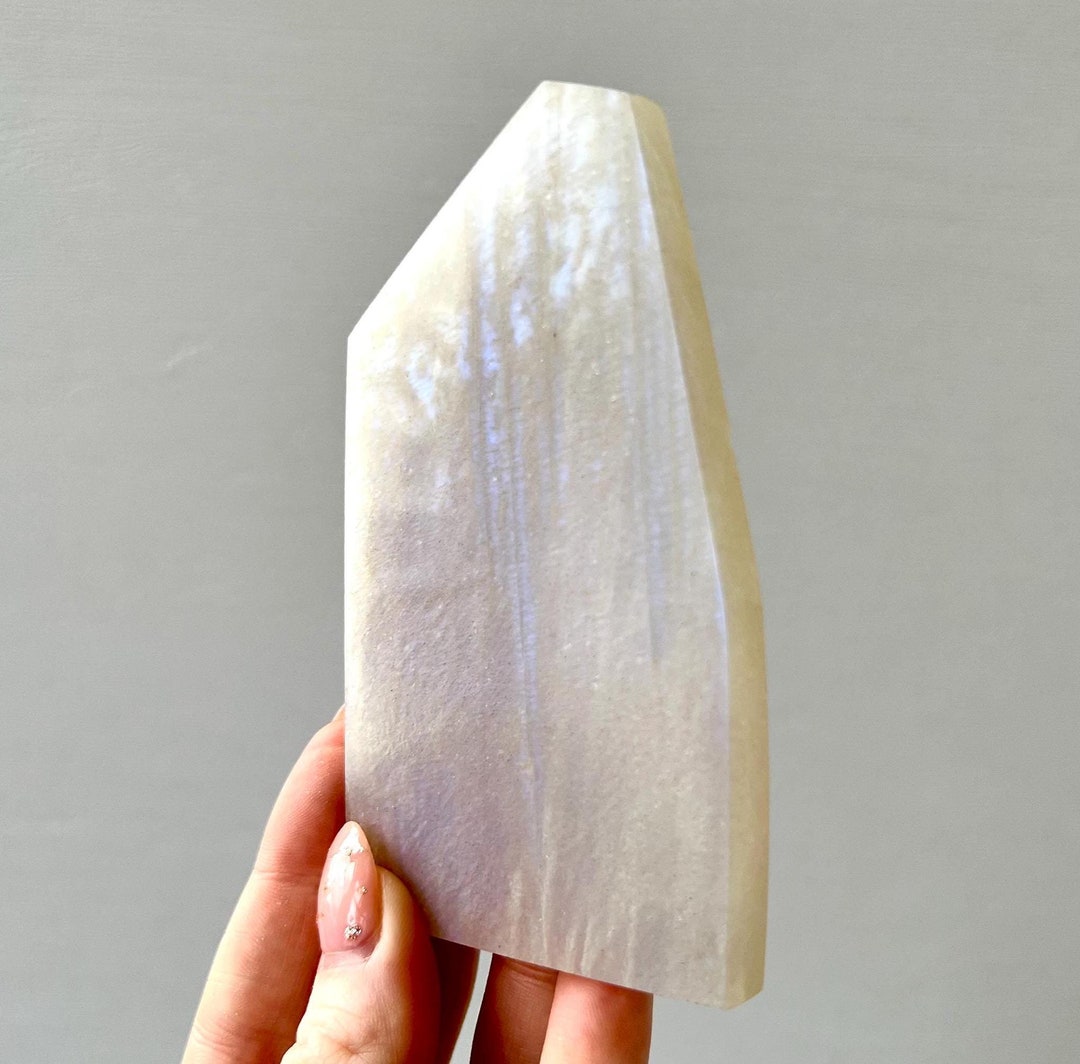 SUPER FLASHY Blue & Gold Moonstone Slab With Stand 147g Natural Genuine ...
