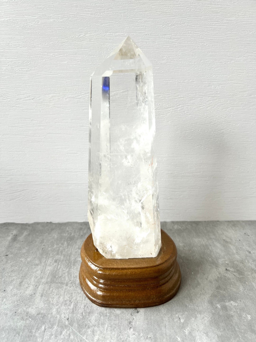 XXL CLEAR Quartz Root With Blue Needle Inclusions & Rainbows 1.200kg ...