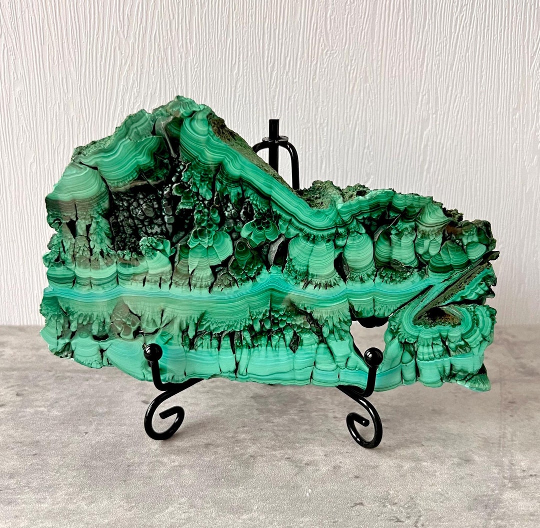 A LARGE Malachite Slab With Stunning Chrysocolla Inclusion 486g ...