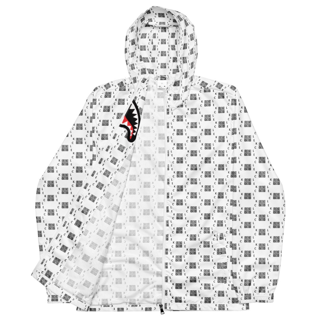 KGA™ Windbreaker Jacket White/killcode Pattern 1 shark Mouth - Etsy