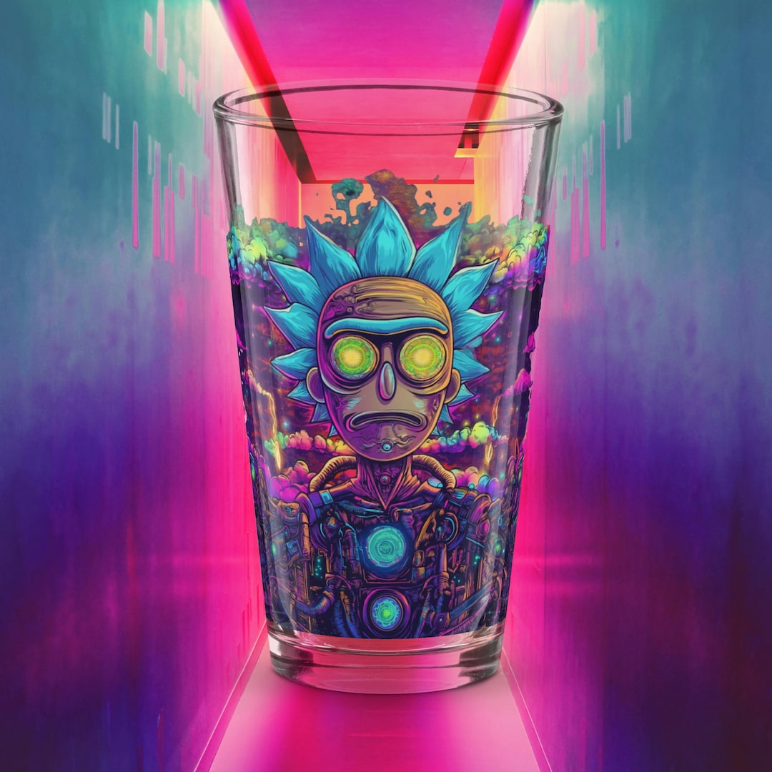 Mech Rick Rick and Morty Cup Glass Cups - Etsy