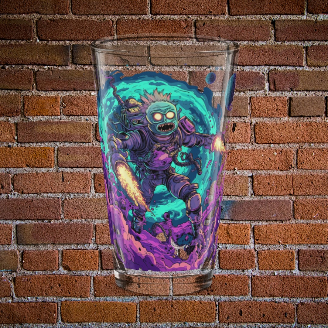 Evil Mech Rick | Rick and Morty Cups | Glass Cups - Etsy