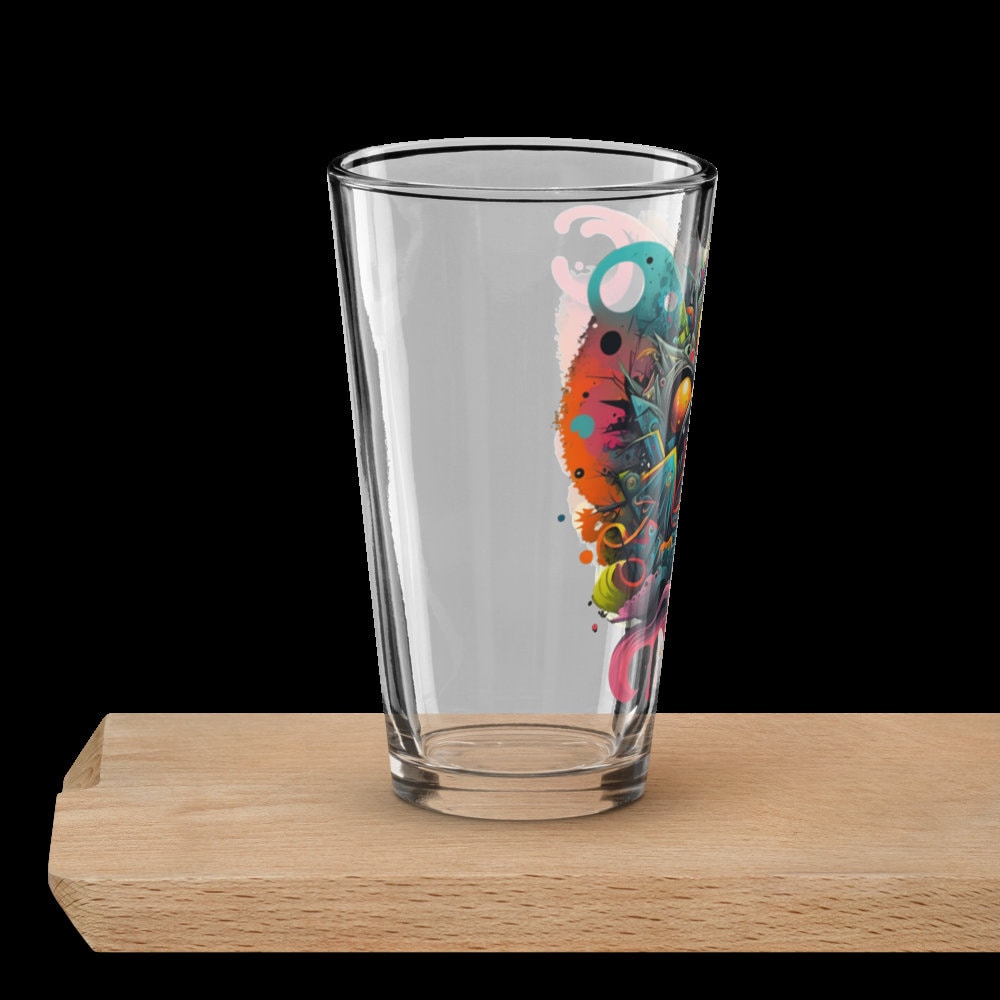 Acid Trip Monster Glass Cup 16 Oz Monster Cup Acid Monster Cups Trippy ...