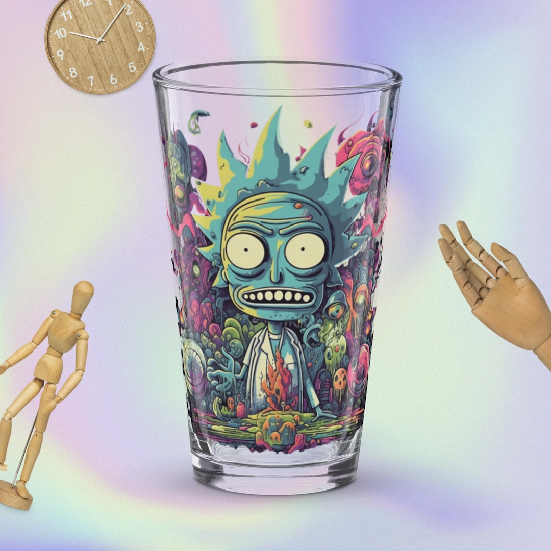 Acid Rick Glass Cup | Rick and Morty Cup - Etsy