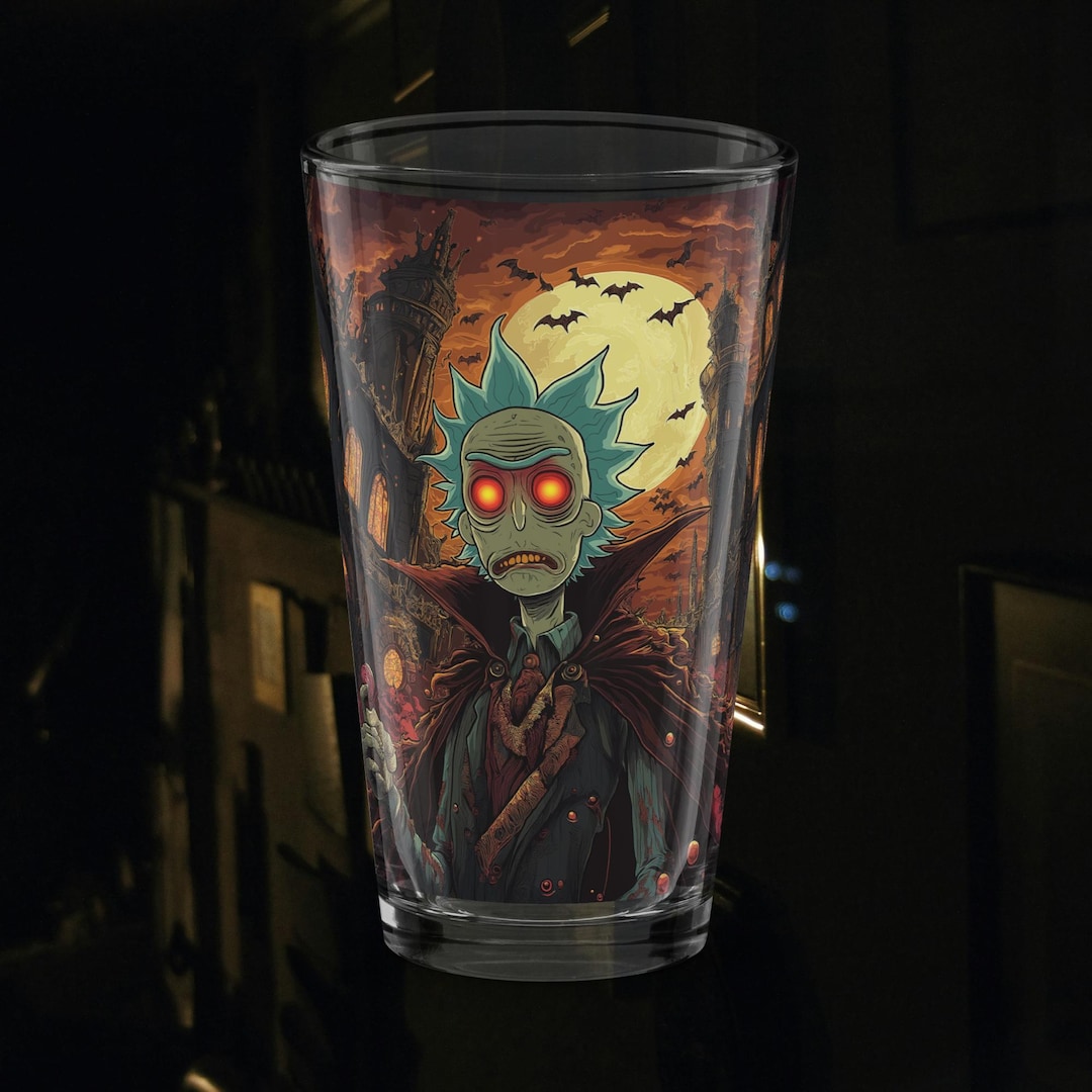 Vampire Rick Rick and Morty Glass Cups - Etsy
