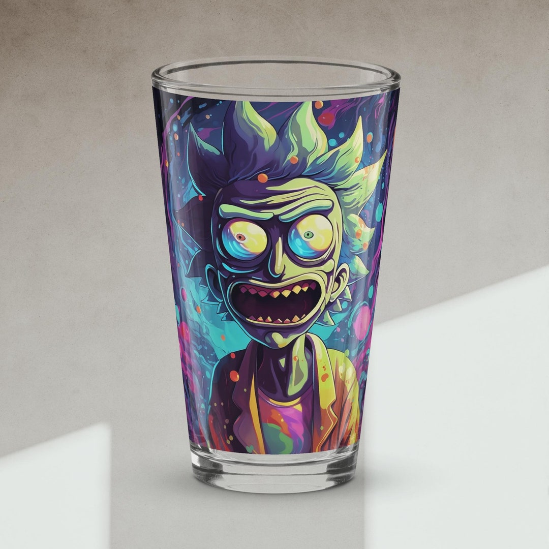 Rick Glass Cup | Rick and Morty | Young Rick | Glass Cup - Etsy