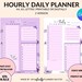 Hourly Daily Printable Violet Planner, Undated Daily to Do List, Hourly ...