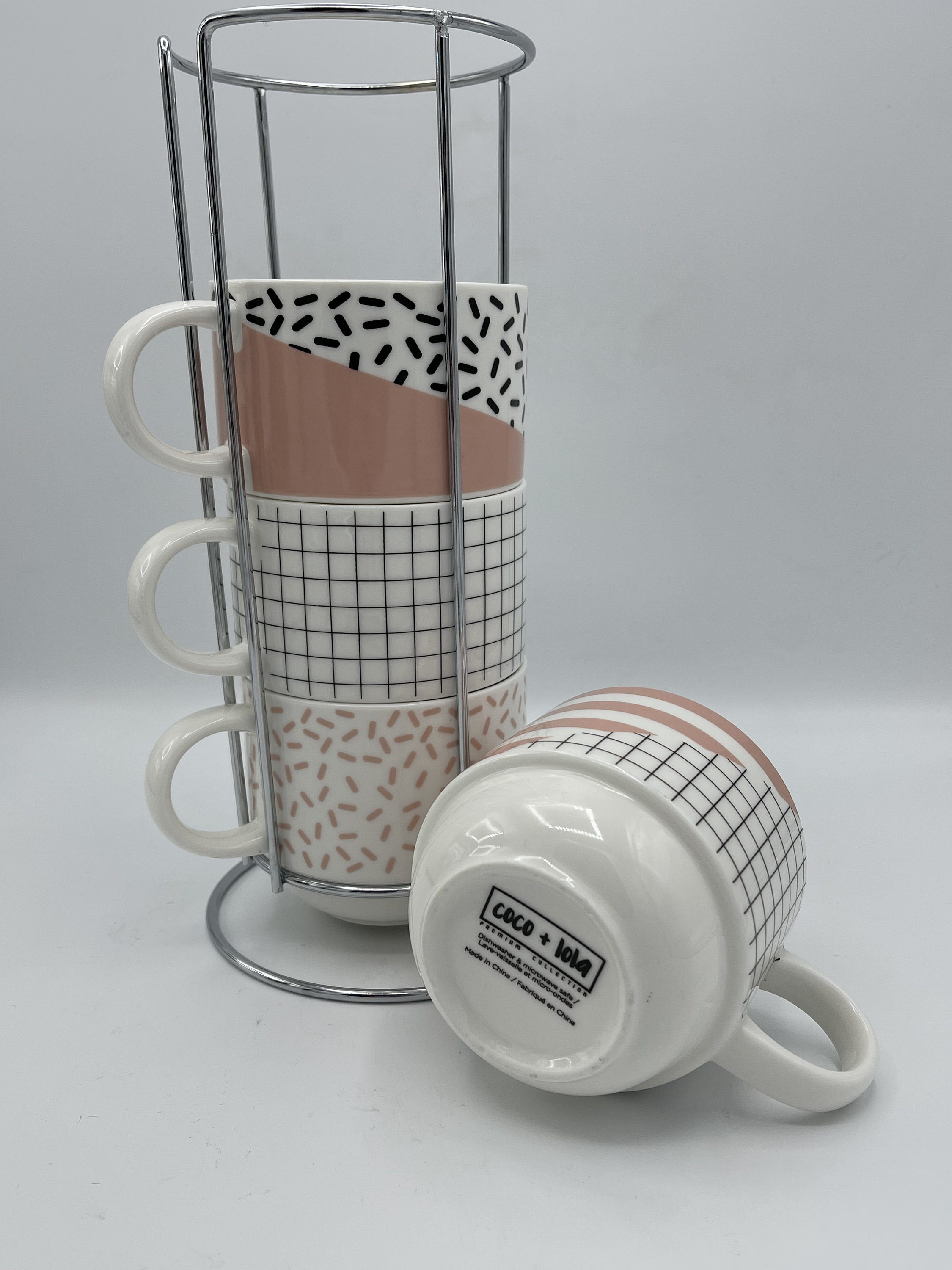 Coco & Lola Coffee Mug Set With Rack - Etsy