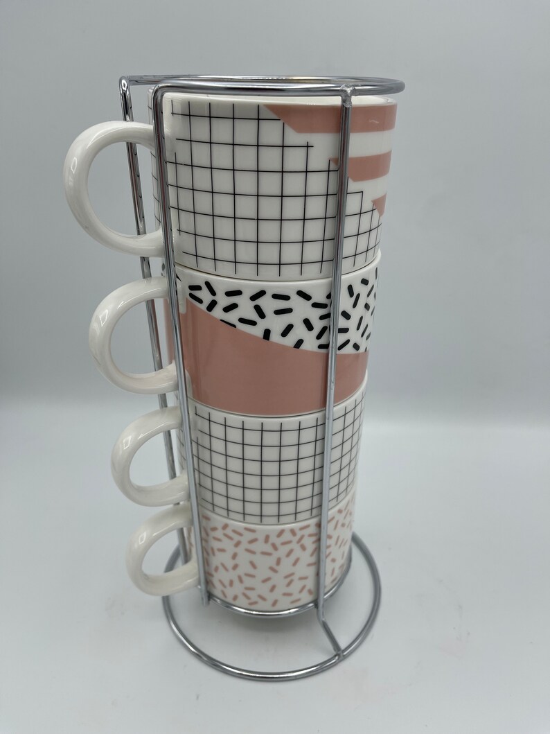 Coco & Lola Coffee Mug Set With Rack - Etsy