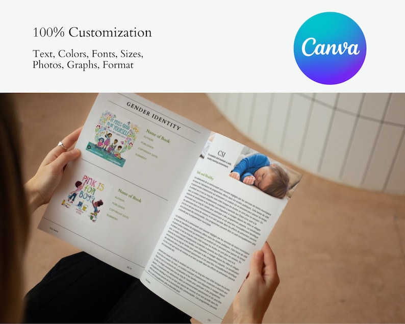 CDA Professional Portfolio Template, Canva Template, Child Development ...