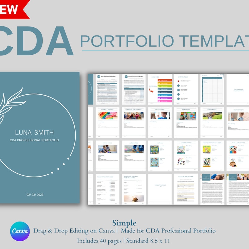 Portfolio Cover Page Preschool - Etsy