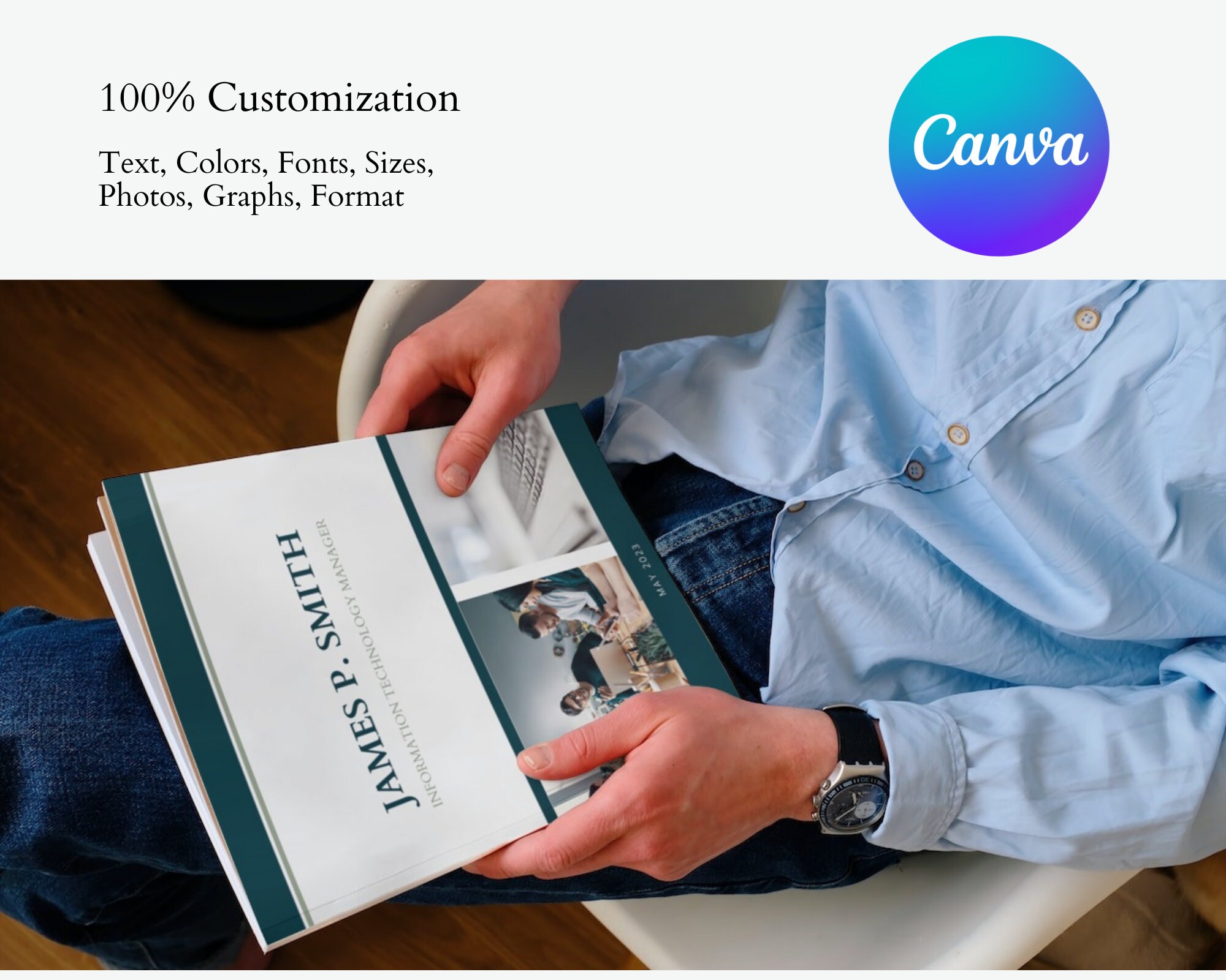 IT Manager Professional Portfolio Template, Canva Portfolio, Tech Jobs ...