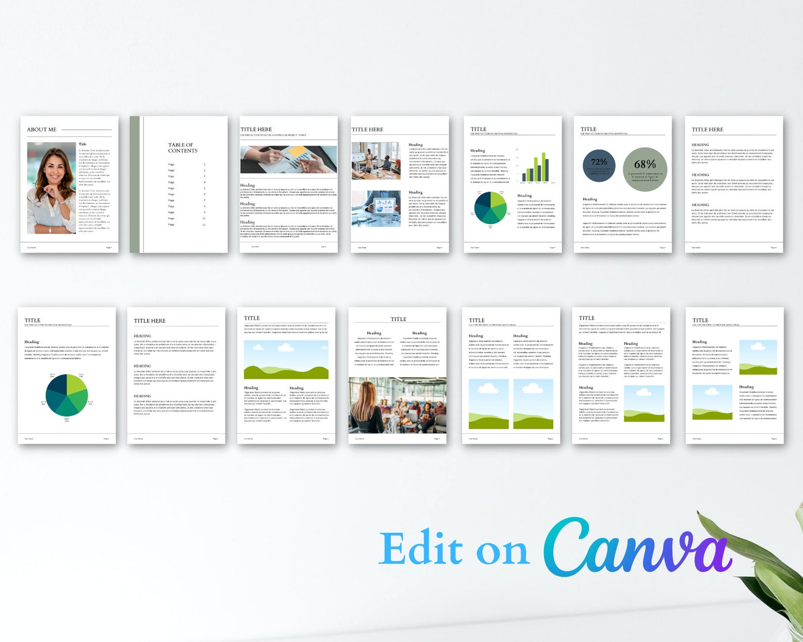 Professional Portfolio Template, Professional Resume, Professional Organizer, Career Portfolio ...