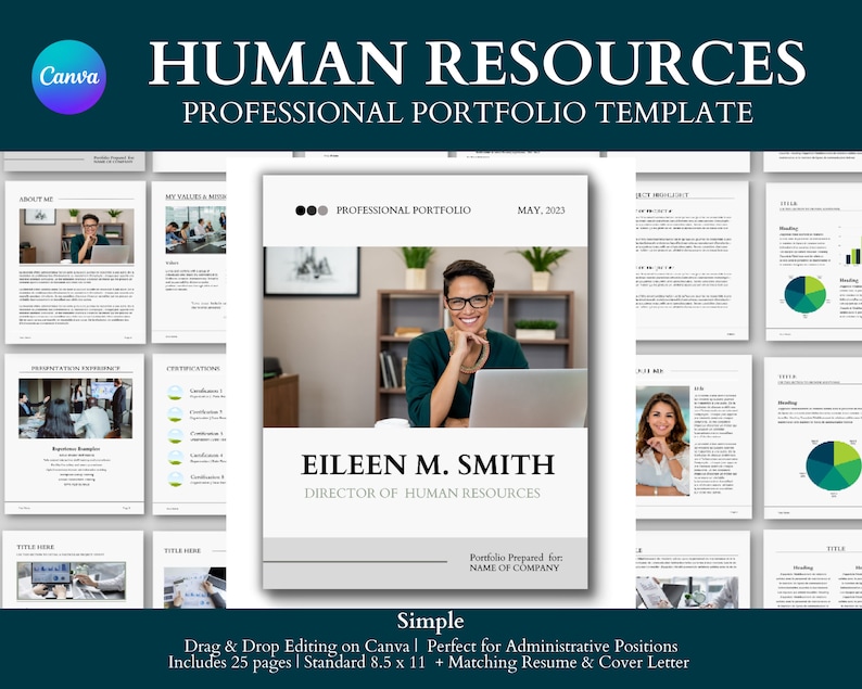HR Professional Portfolio Template, Human Resources Portfolio, HR ...