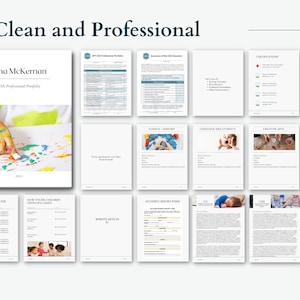 CDA Professional Portfolio Template, Canva Template, Child Development ...