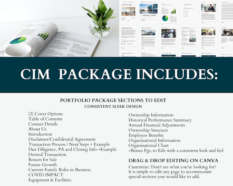 CIM Portfolio Template, Confidential Information Memorandum, CIM, CIM ...