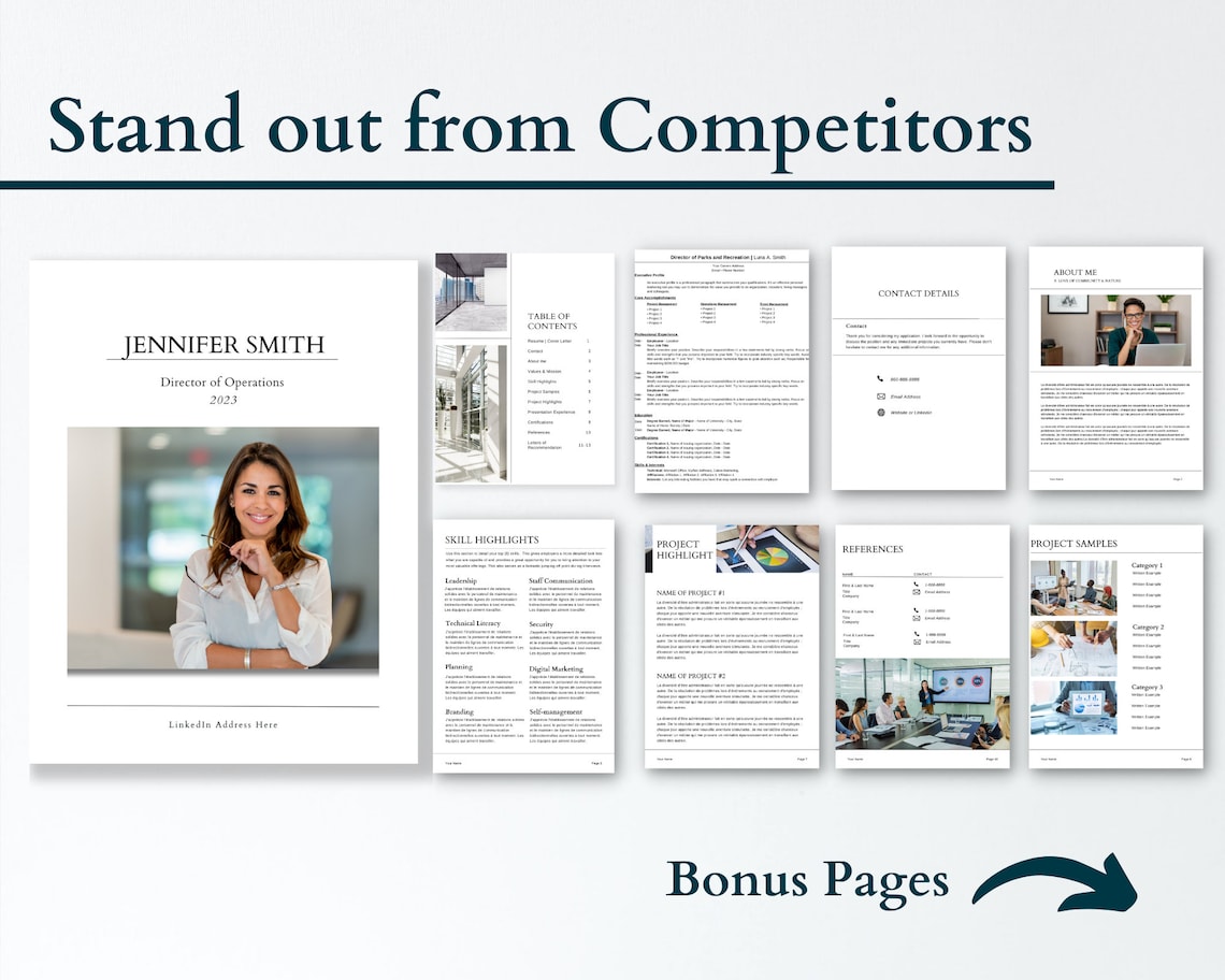 Professional Portfolio Template, Professional Resume, Professional ...