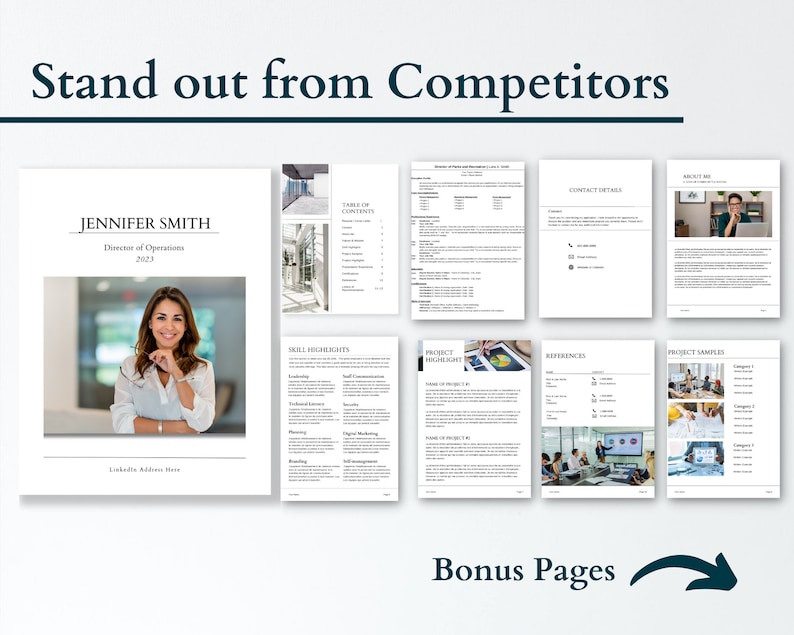 Professional Portfolio Template, Professional Resume, Professional ...