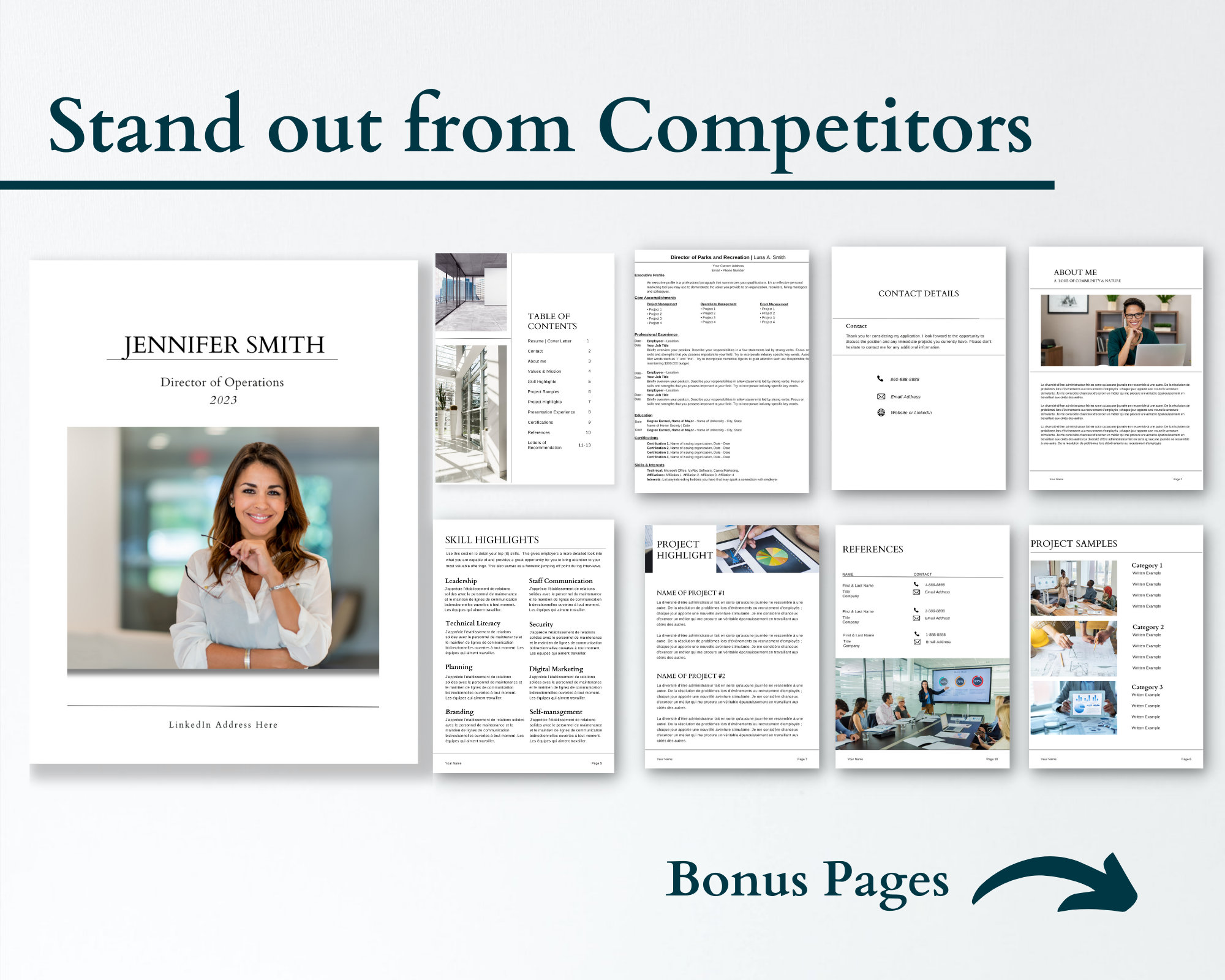 Professional Portfolio Template, Professional Resume, Professional ...