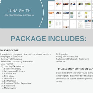 CDA Portfolio Template, CDA Portfolio, Teaching Portfolio, Early ...