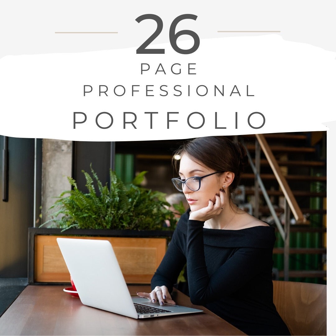 Professional Portfolio Template Canva, Professional Resume and Cover ...
