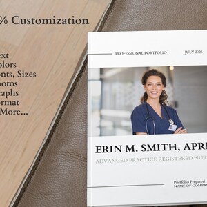 APRN Nursing Portfolio Template, Nursing Professional Portfolio, Nurse ...