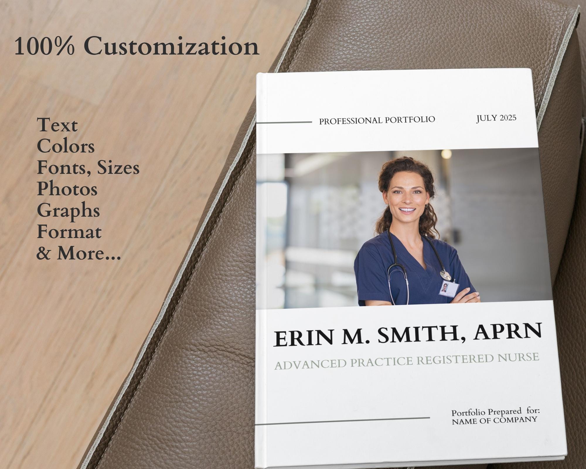 APRN Nursing Portfolio Template, Nursing Professional Portfolio, Nurse ...