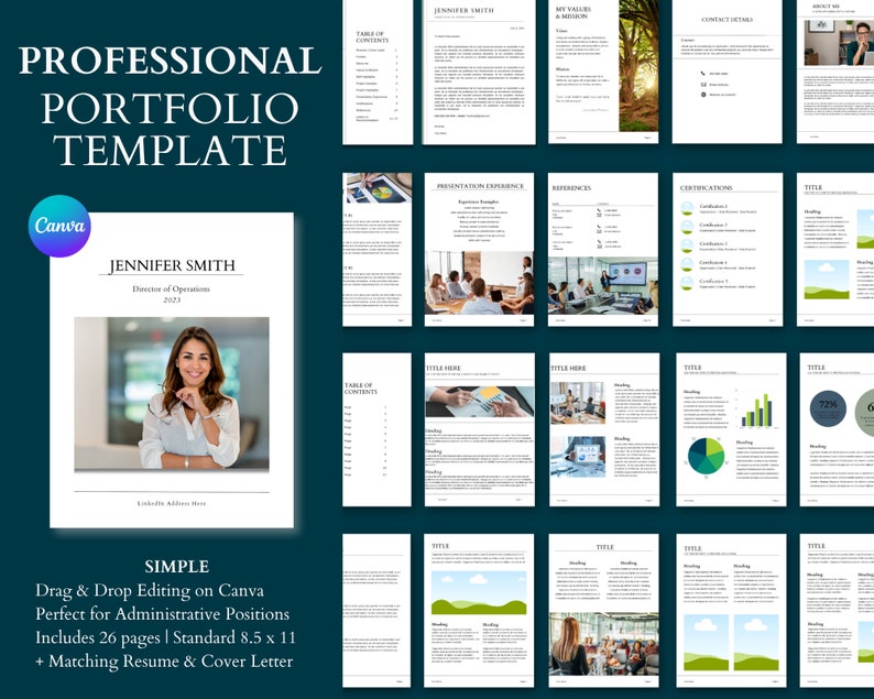 Professional Portfolio Template, Professional Resume, Professional ...