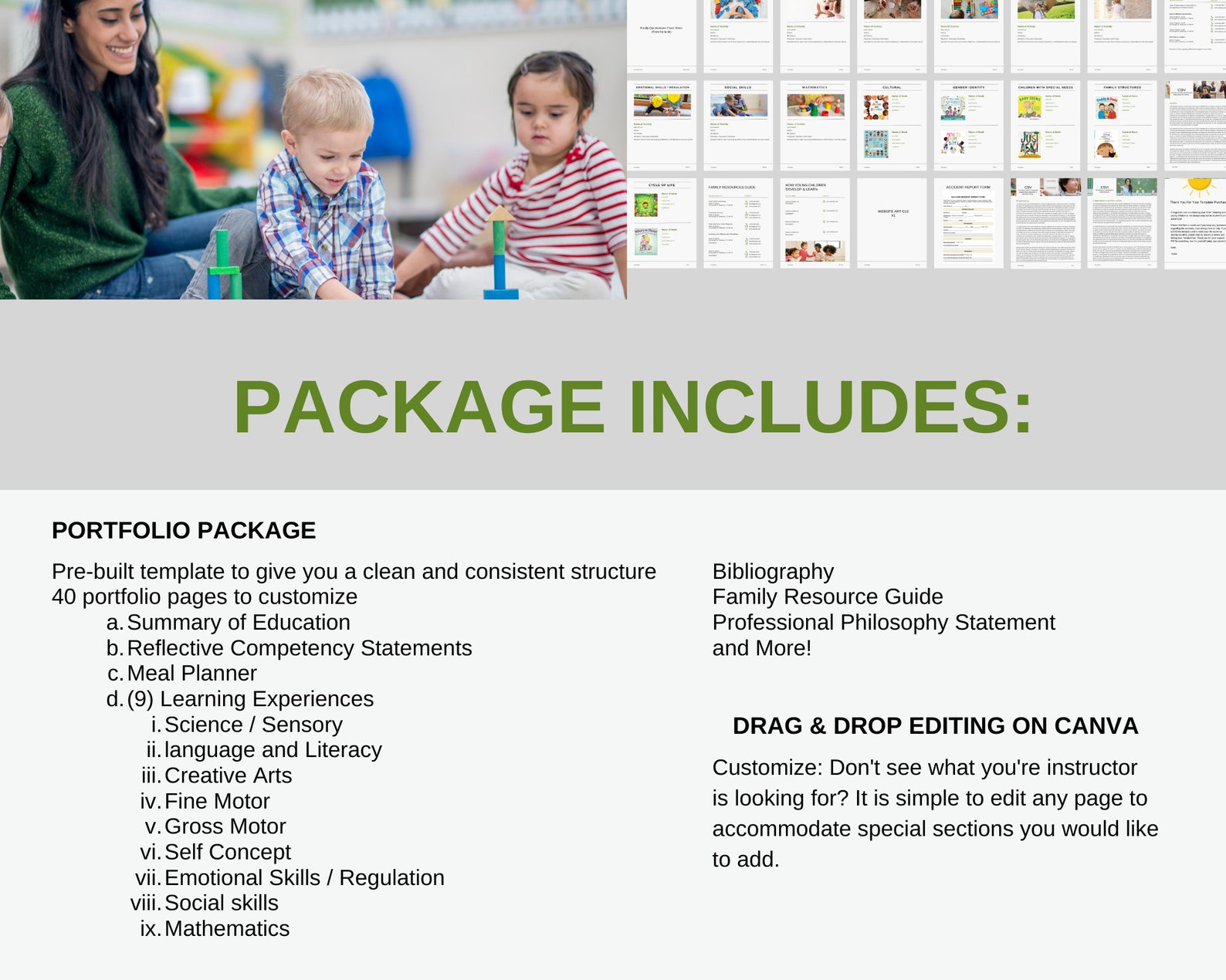 CDA Professional Portfolio Template, Canva Portfolio Template ...