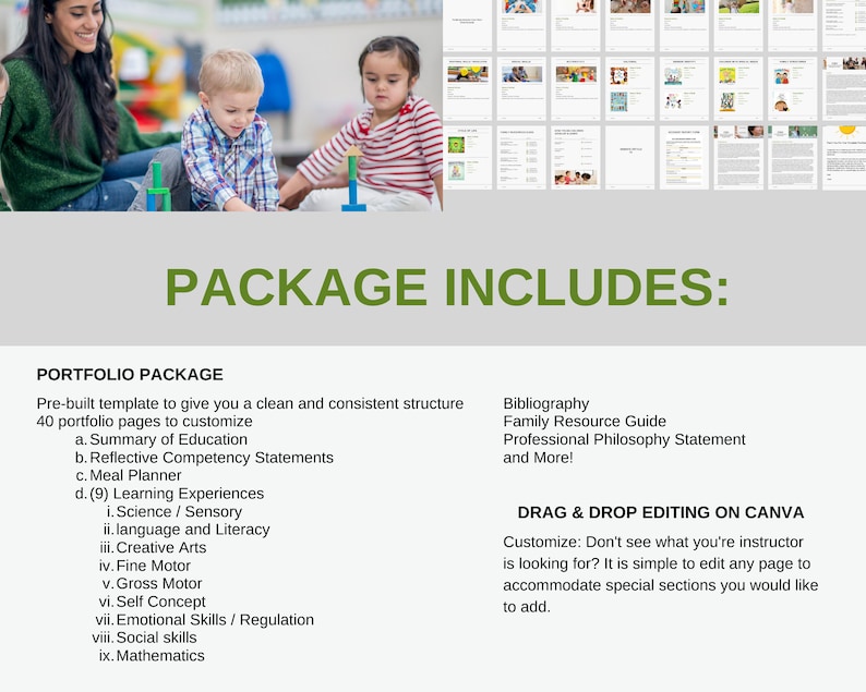 CDA Professional Portfolio Template, Canva Portfolio Template ...