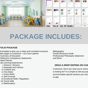 CDA Professional Portfolio Template, Canva Template, Child Development ...