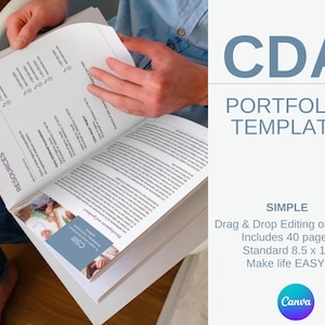 CDA Professional Portfolio Template, Canva Template, Child Development ...