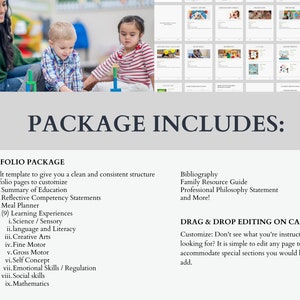 CDA Professional Portfolio Template, Canva Template, Child Development ...