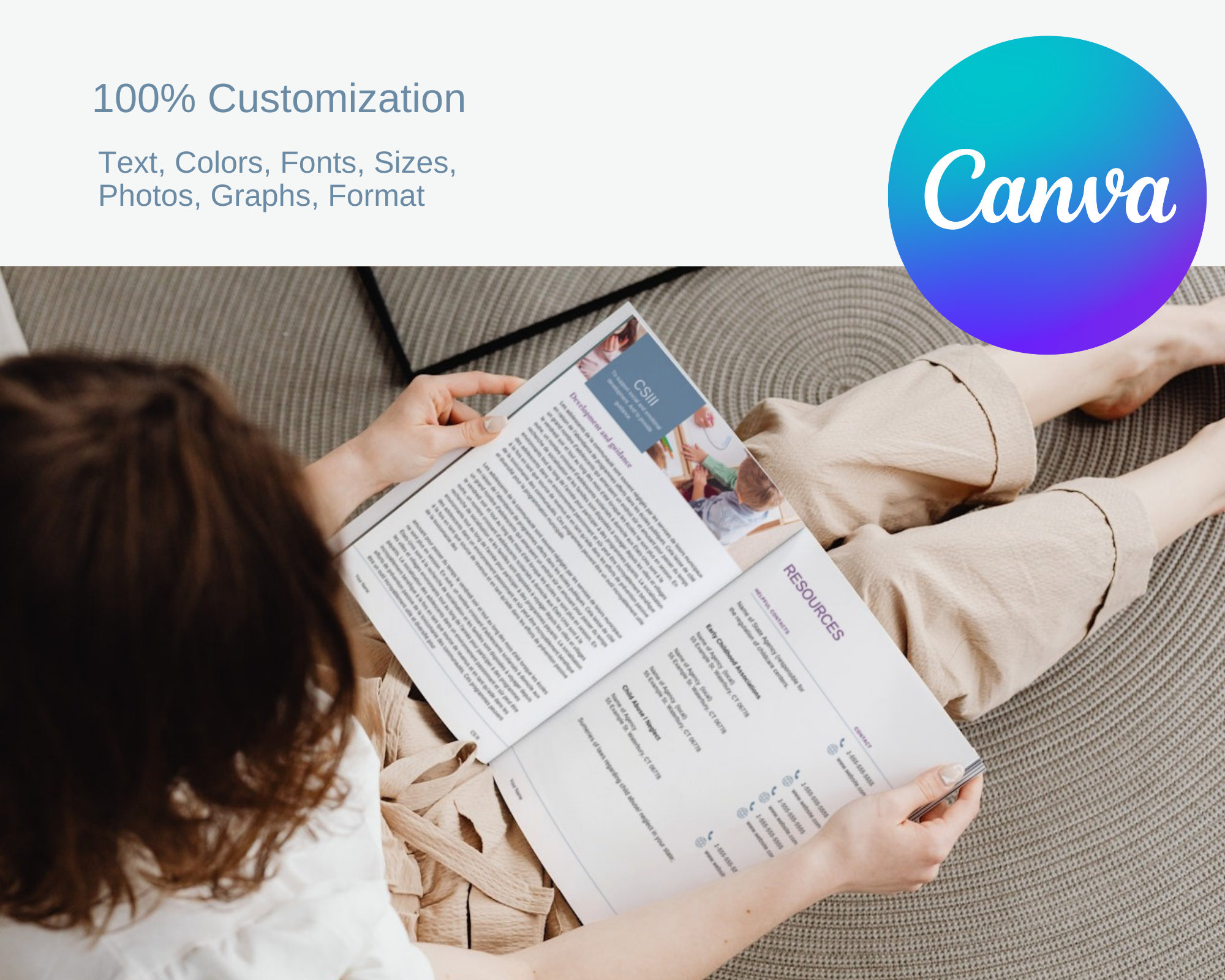 CDA Professional Portfolio Template, Canva Template, Child Development ...