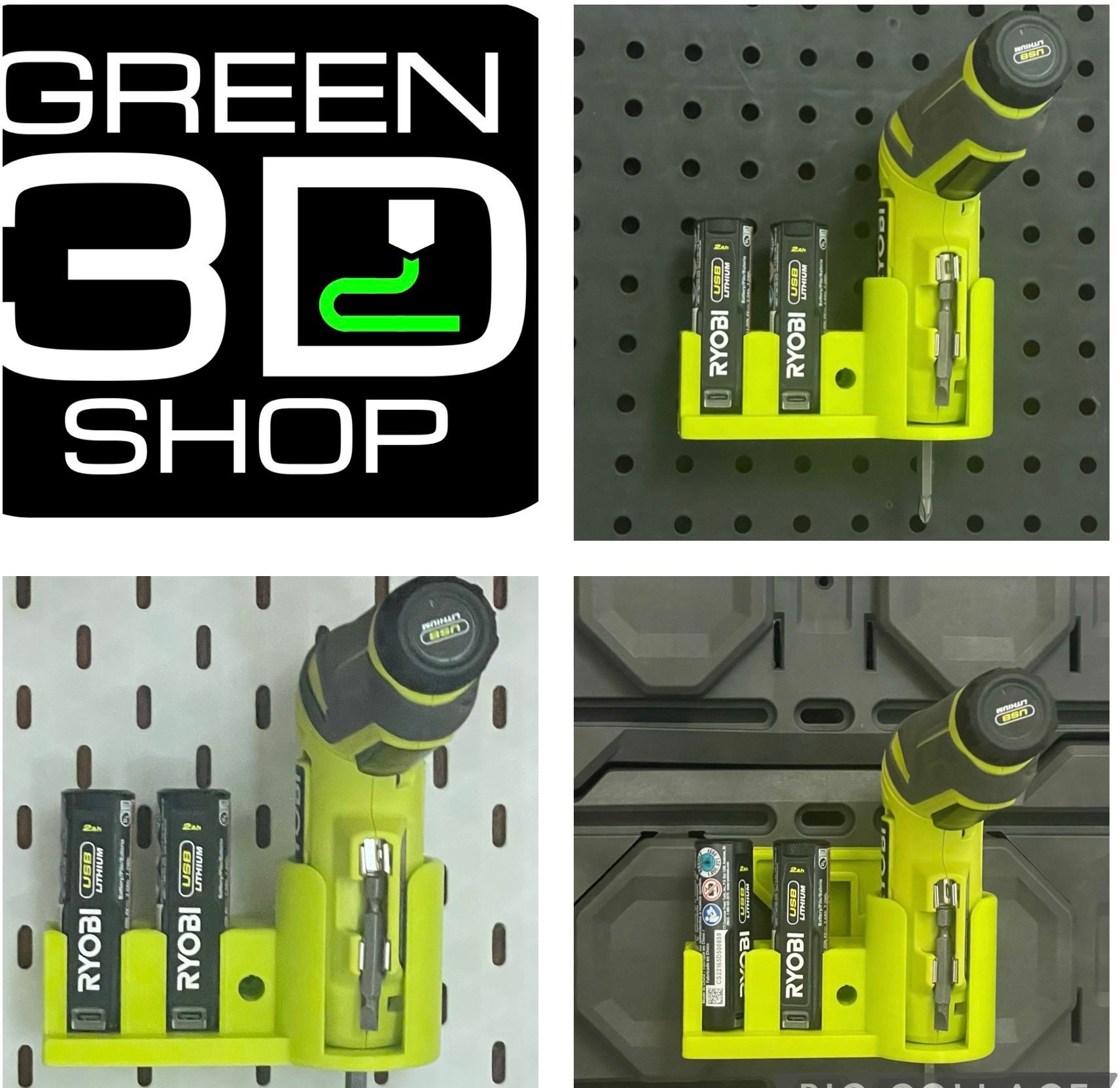 For Ryobi Screwdriver 4V USB Lithium and Battery LINK, Pegboard, Ikea ...