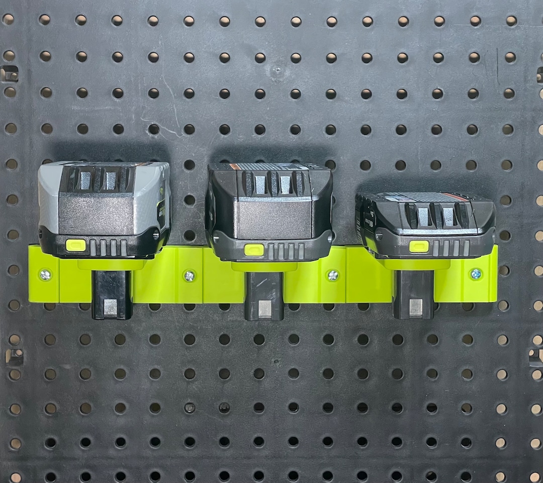 Modular RYOBI 18V Battery Mounts for Wall and Pegboard - Etsy