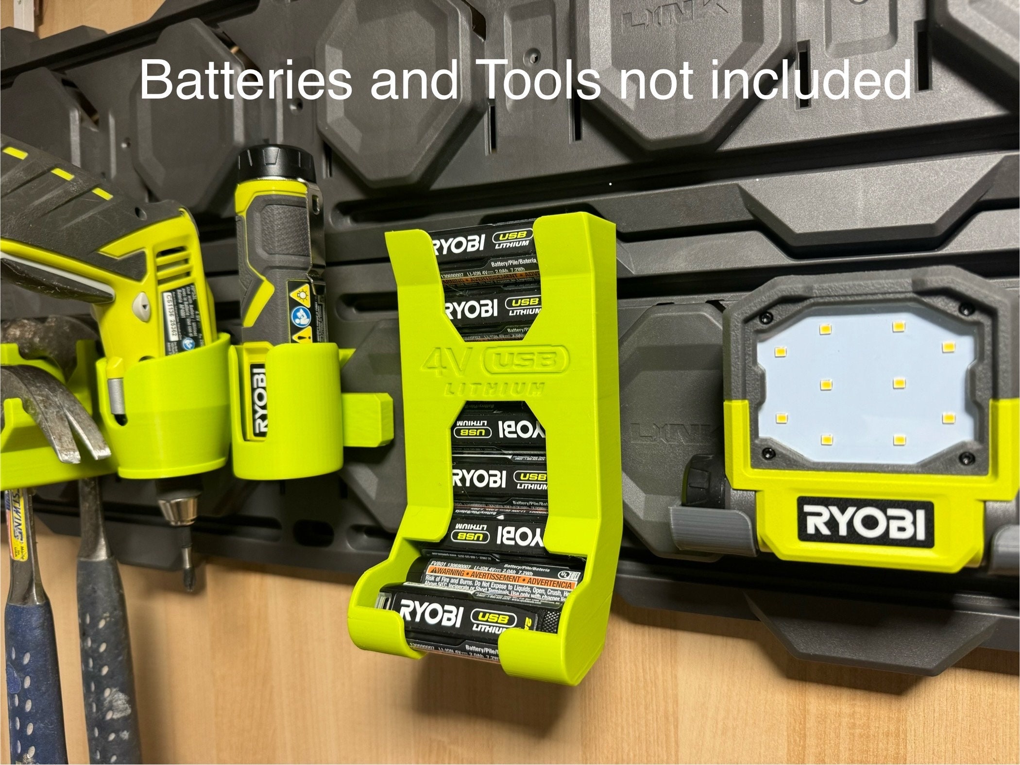 Ryobi 4V USB Lithium Battery Dispenser Mount for LINK, Wall , Ikea ...